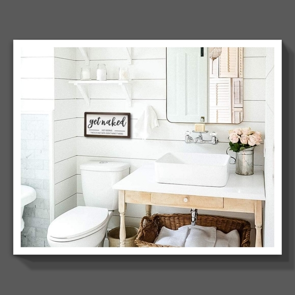 Farmhouse | Wall Decor | Farmhouse Bathroom Sign | Poshmark